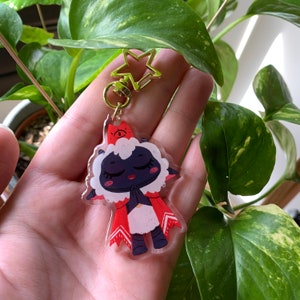 Cult of the Lamb Keyring (2 Faces) | Original Fanart Acrylic Keychain ...