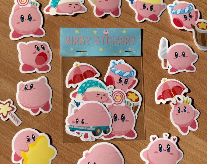 Kirby Vinyl Stickers - Etsy