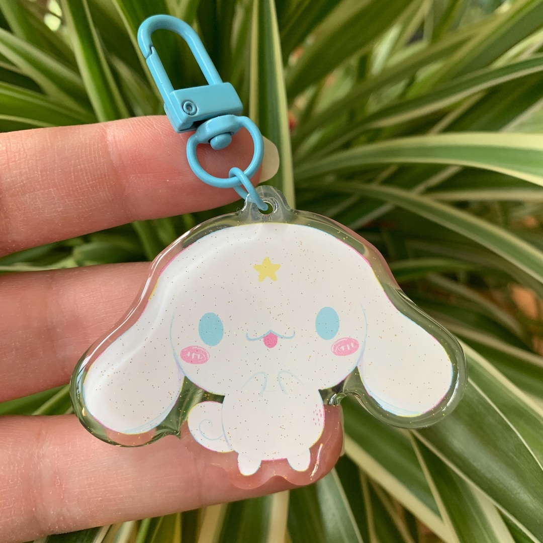Cinnamoroll Keyring Llavero acrilico epoxy con glitter Colgante regalo ...