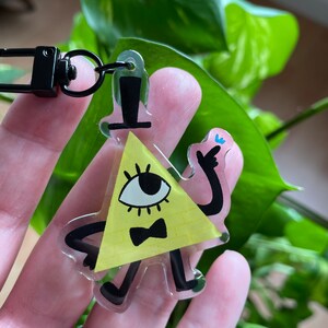 Bill Cipher Gravity Falls | Fanart | Acrylic Keychain - Etsy