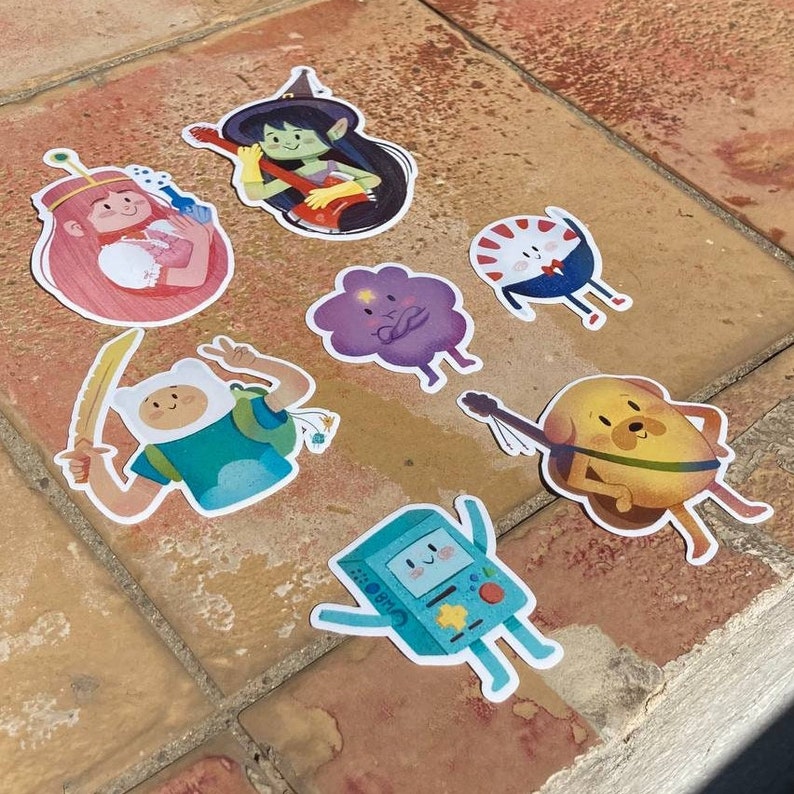 Adventure Time Sticker Pack Stickers Beemo Jake Finn - Etsy