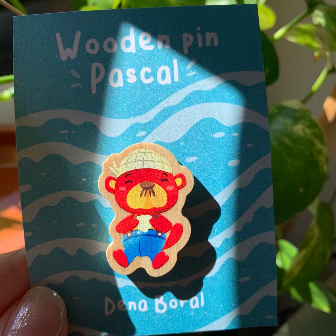 Wooden Pin, Pascal Animal Crossing New Horizons, Nintendo Switch Badge ...