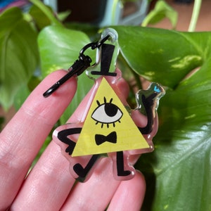Bill Cipher Gravity Falls | Fanart | Acrylic Keychain - Etsy