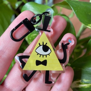 Bill Cipher Gravity Falls | Fanart | Acrylic Keychain - Etsy
