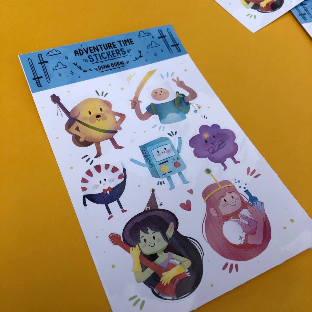 Sticker Sheet Adventure Time Hora De Aventuras | Pack Stickers ...