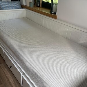 Inch Cream STRIPES CORDUROY Daybed Slip Cover. Set for Daybed: Cover ...