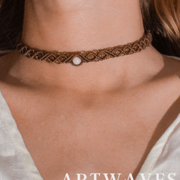 Macrame Choker - Etsy