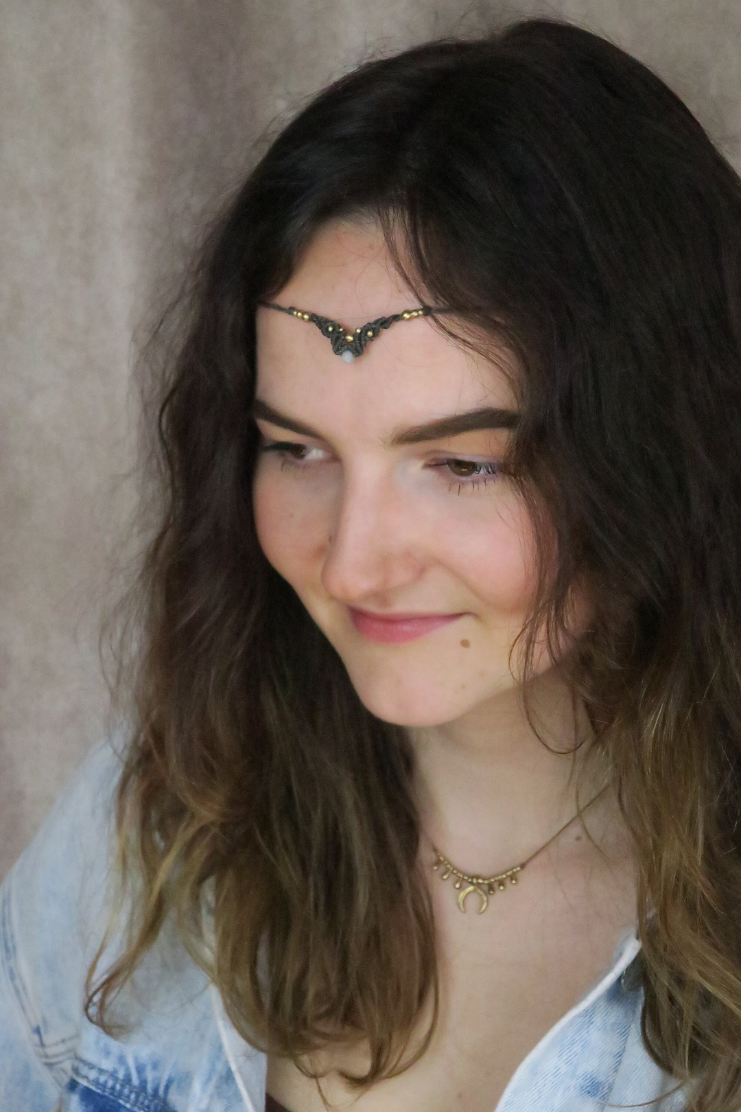 Minimalist Macrame Boho Forehead Chain Heal Personalized Tiara for the ...