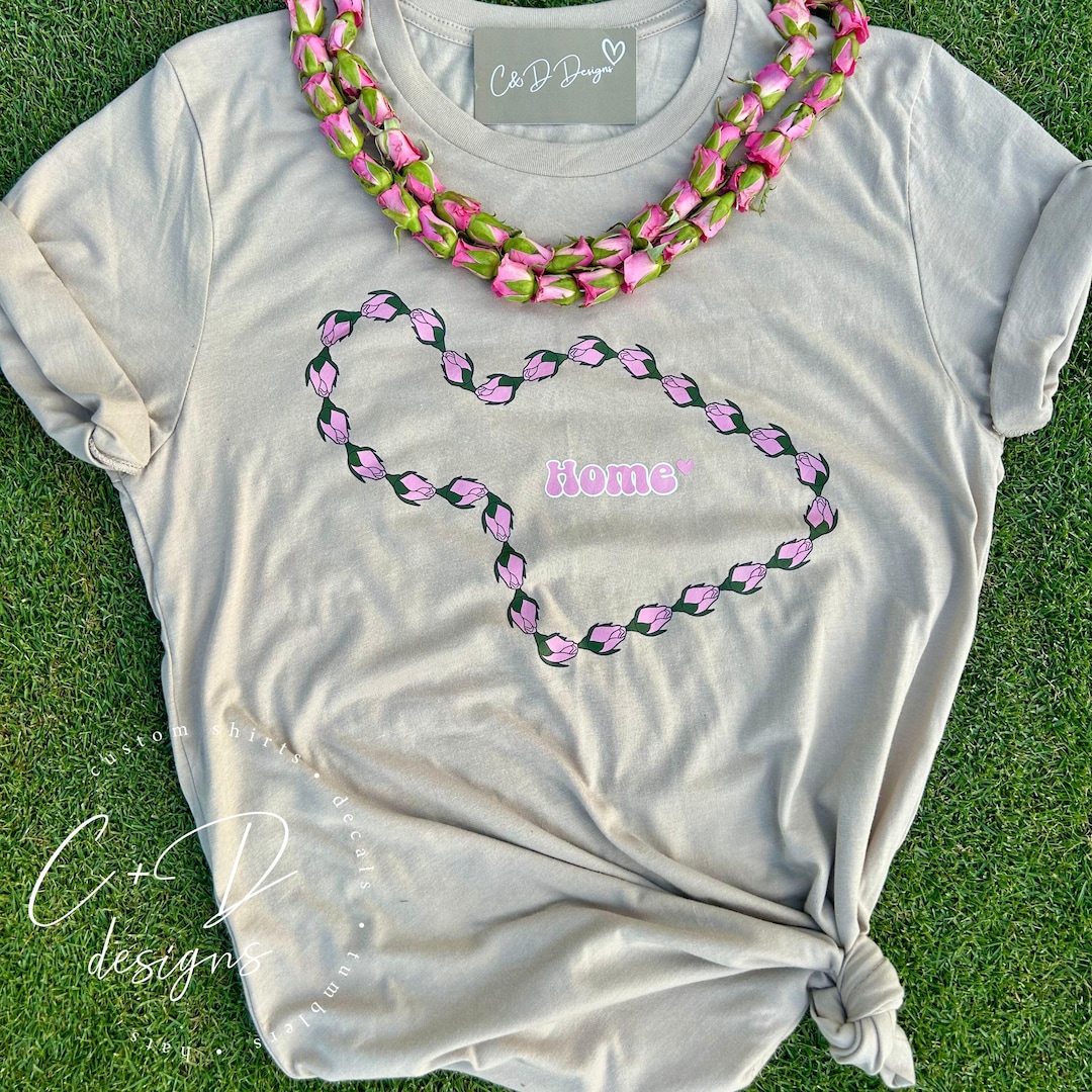Maui Island Flower Lei Shirt, Lokelani, Rosebud, Home XS-3XL - Etsy