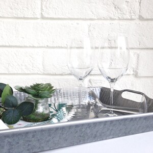 Galvanized Tray, Ottoman Tray, Galvanized Decor, Kitchen Decor, Tray ...