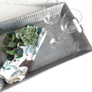Galvanized Tray, Ottoman Tray, Galvanized Decor, Kitchen Decor, Tray ...