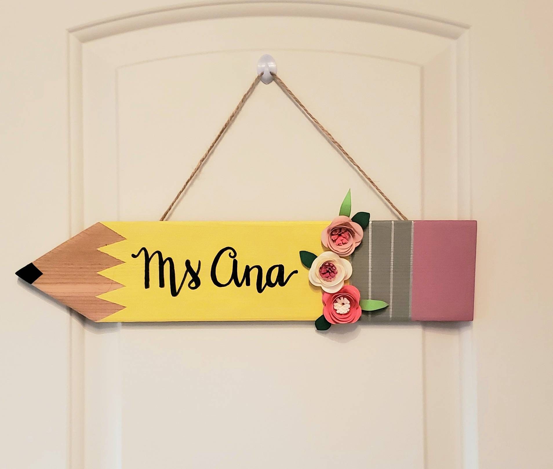 Pencil Hanging Wood Sign - Etsy