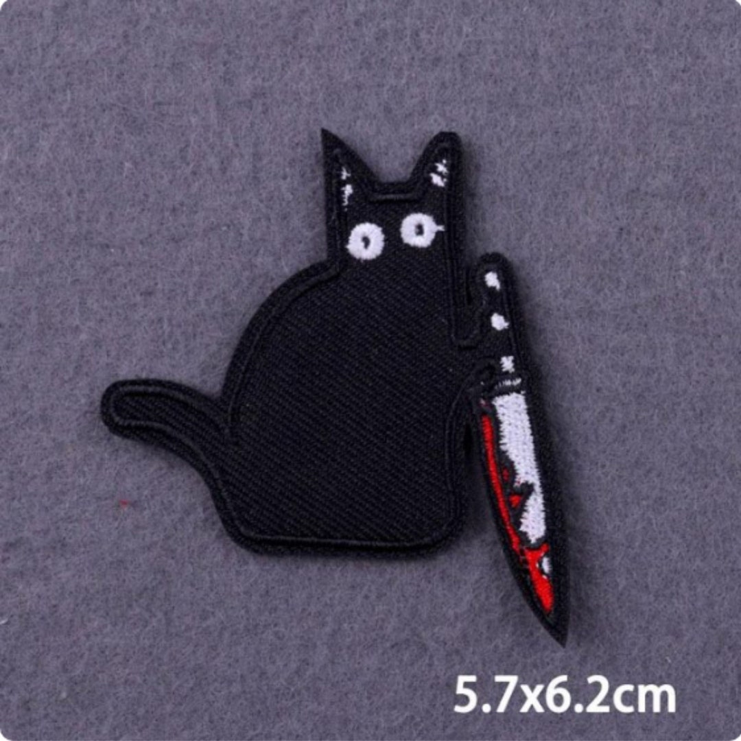 Killer Cat Patch (iron On, Velcro or Sew) - Etsy