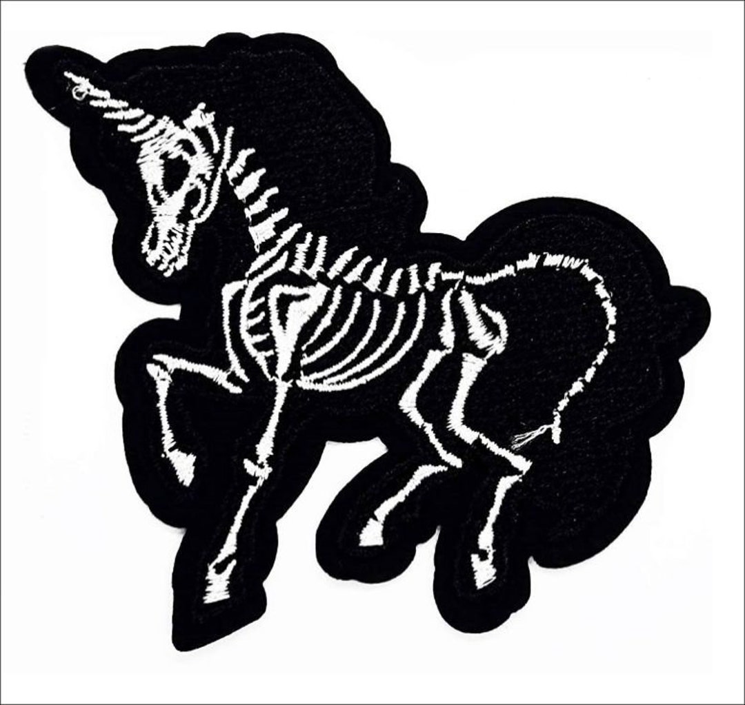 Skeleton Unicorn Patch (iron On, Velcro or Sew) - Etsy