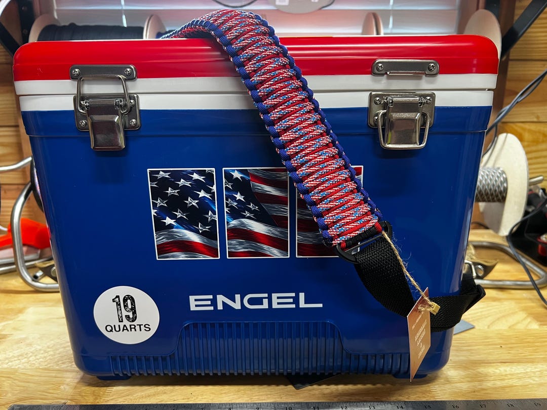 19qt Engel Cooler With American Flag Decal. Also a Para-cord Custom ...