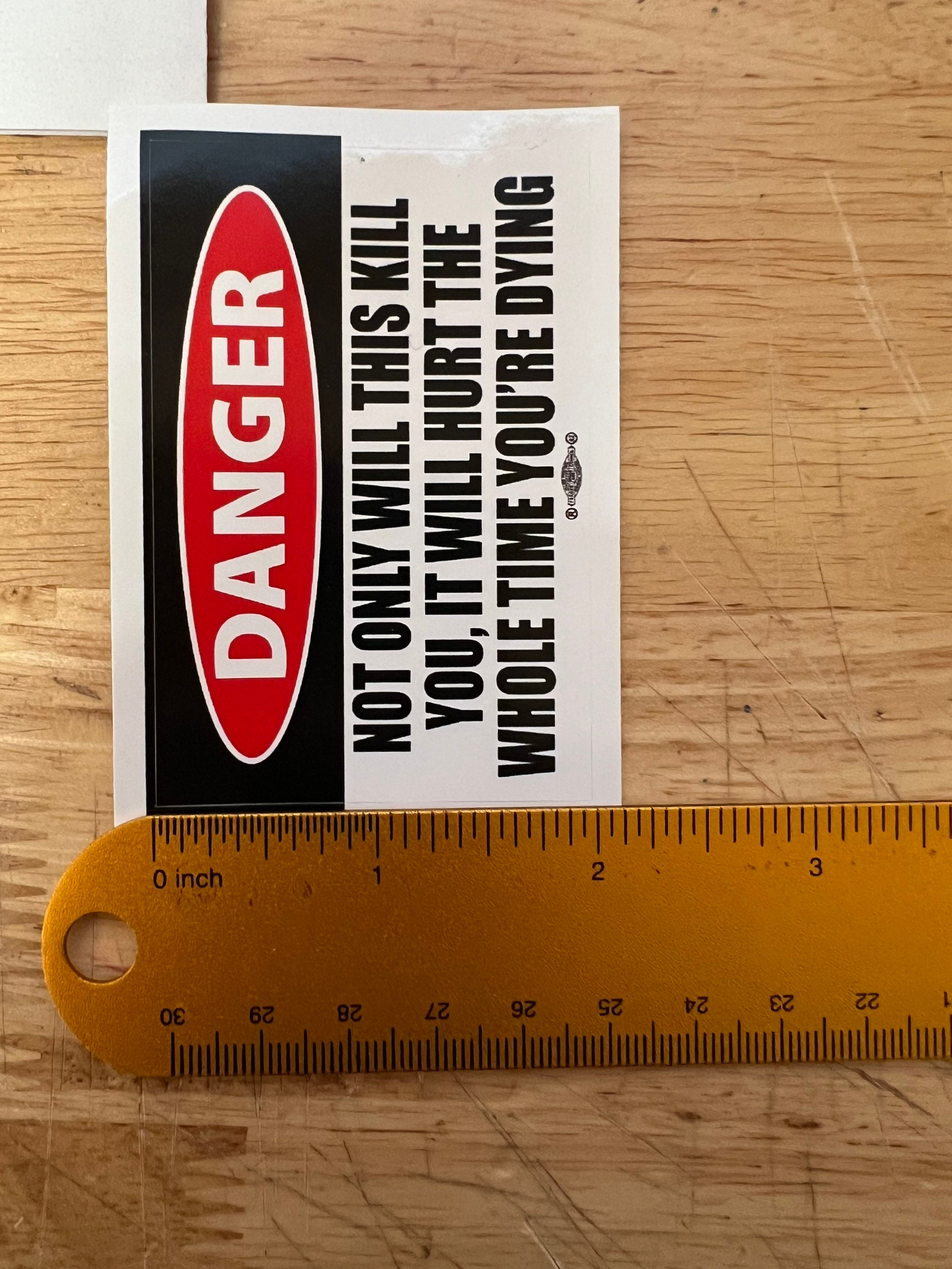 Warning Danger Vinyl Stickers - Etsy