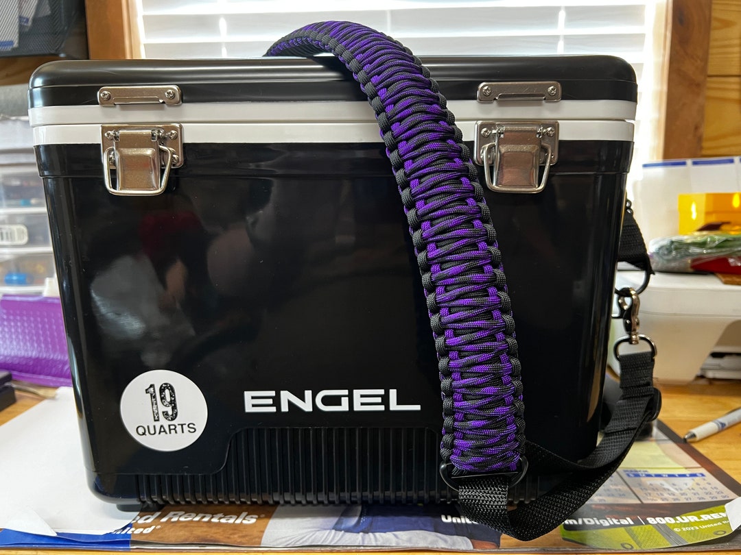 19 Qt Engel Black Cooler With Para-cord Custom Strap - Etsy