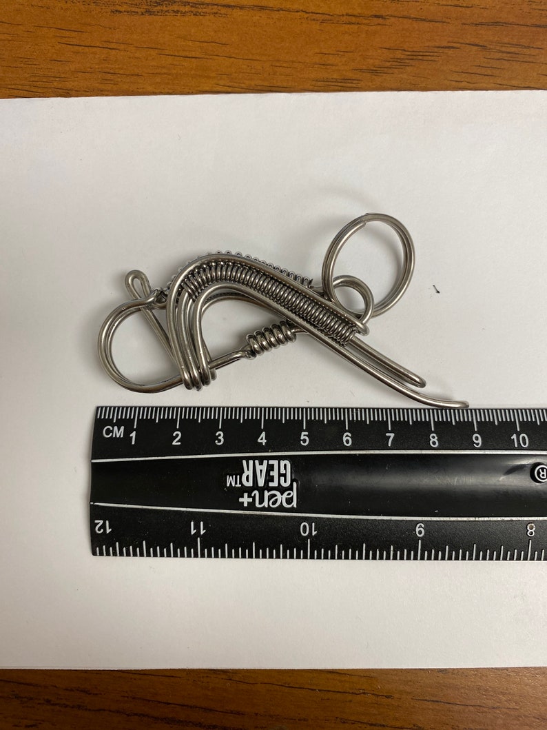 Handmade Stainless Steel Wire Keychain, Squeeze Activated - Etsy
