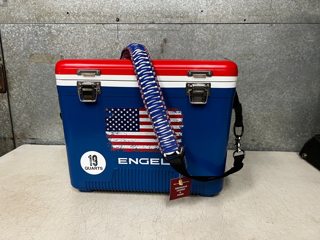 19qt Engel Red, White, and Blue Cooler With Para-cord Custom Strap - Etsy