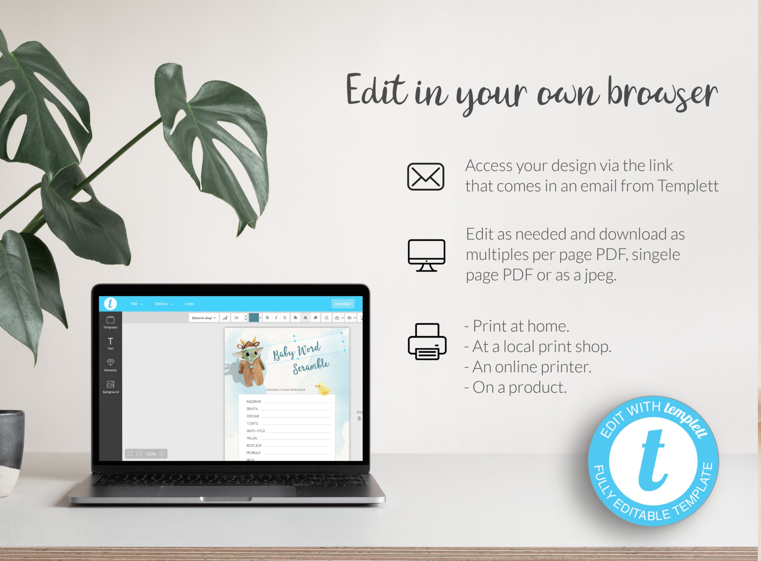 Baby Shower Game Party Word Scramble Alien Baby Shower Party - Etsy