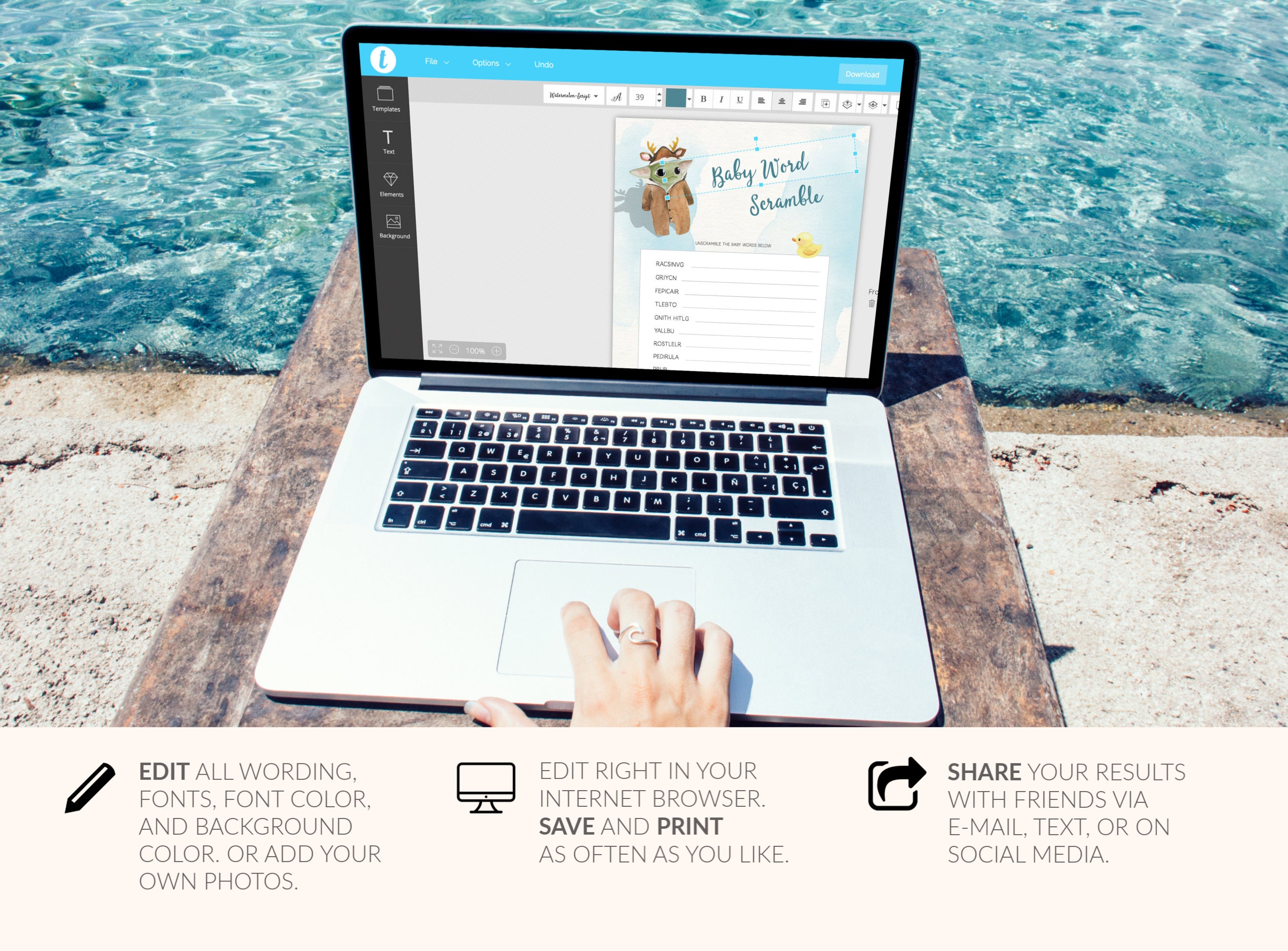 Baby Shower Game Party Word Scramble Alien Baby Shower Party - Etsy