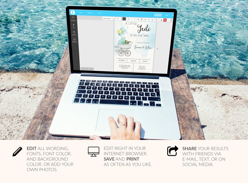 Baby Alien Shower Invitation, Space Figure Baby Shower Party Invitation ...