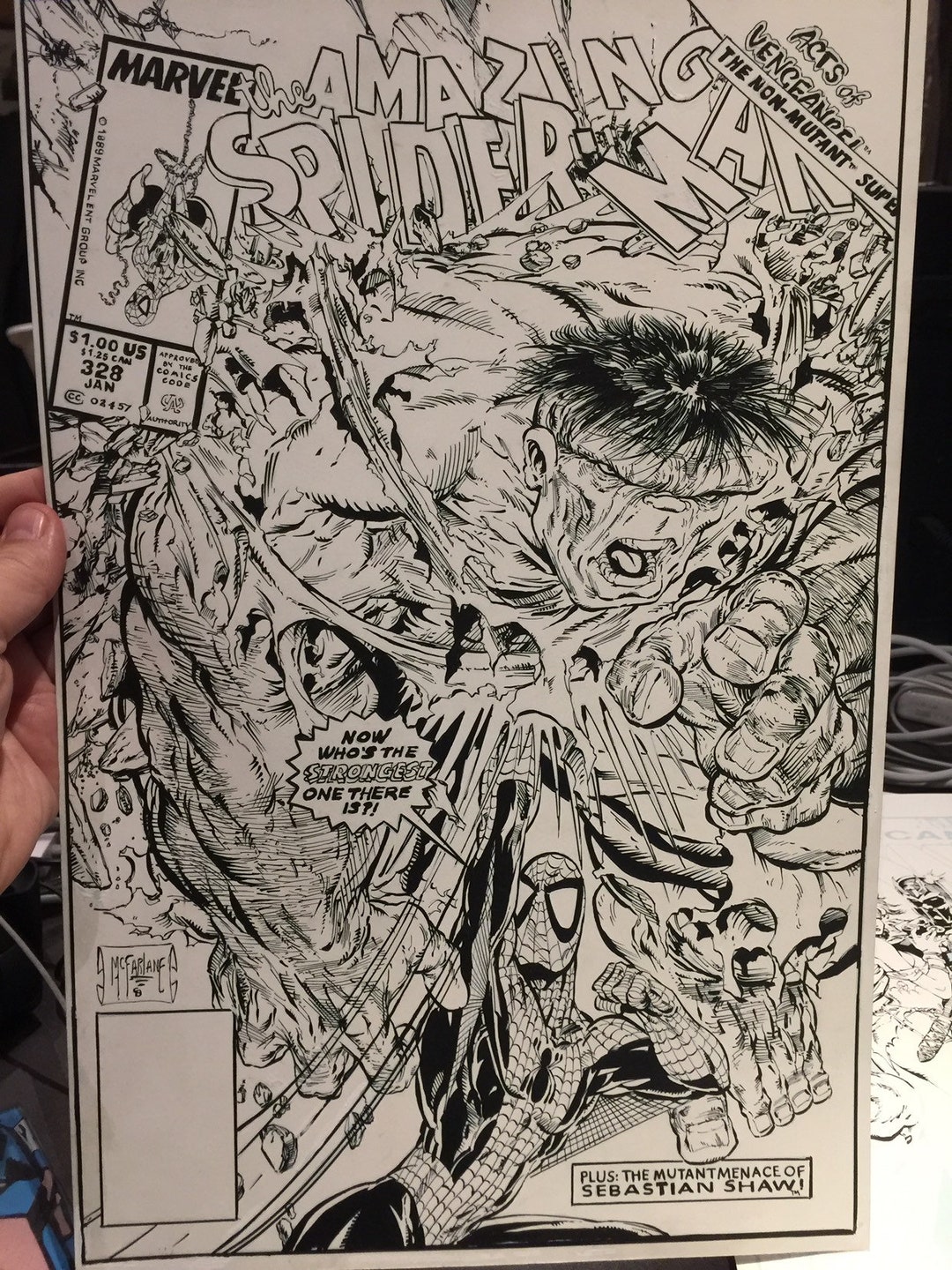 Comic Cover Recreation Amazing Spiderman 328 Vs Incredible Hulk - Todd ...