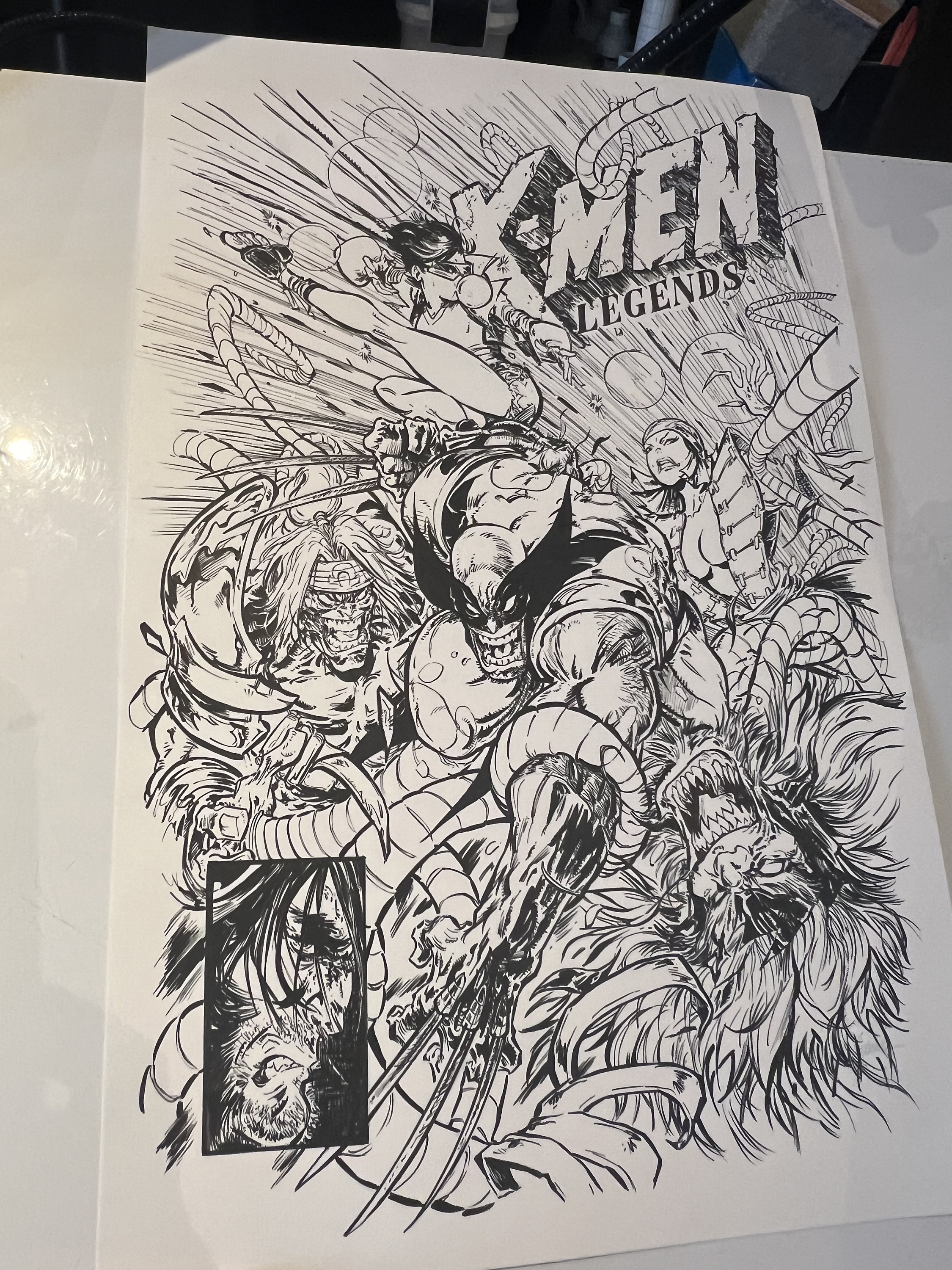 Comic Art Recreation, X-men Legends, Kaare Andrews, Original Art, Pen ...