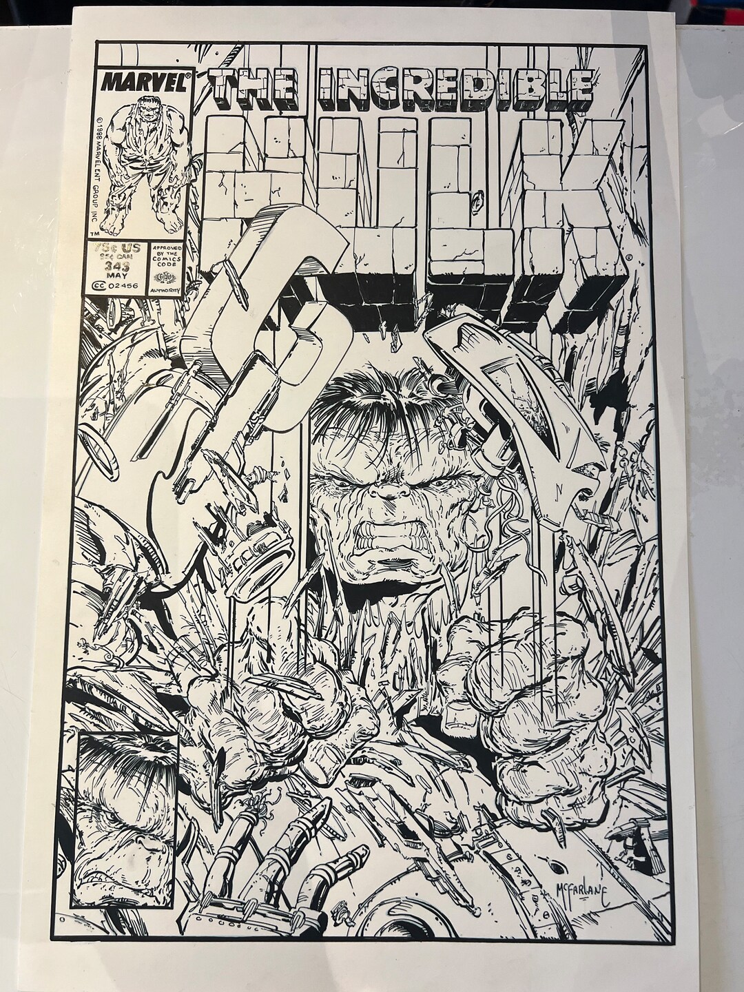 Comic Page, Comic Art,recreation, Incredible Hulk, Hulk 343 Cover, Todd ...