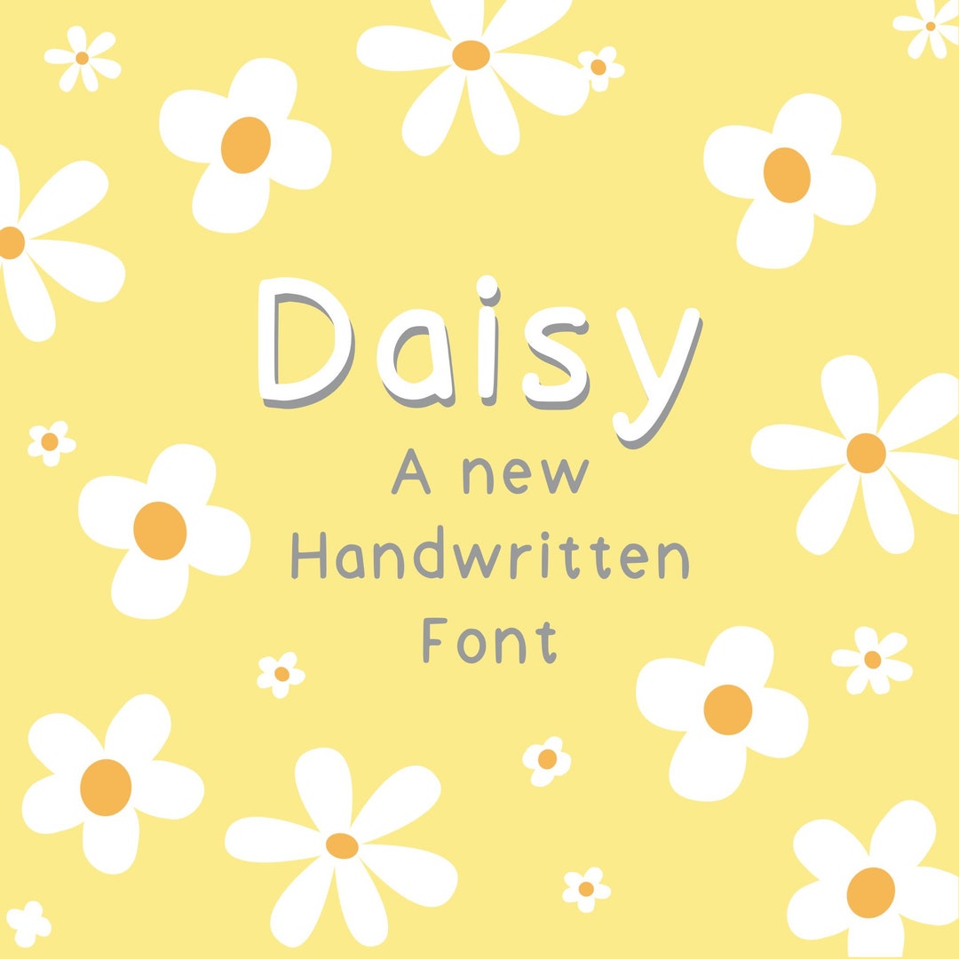 Daisy Font - Handwritten Font, Procreate Font, Digital Planner, iPad ...