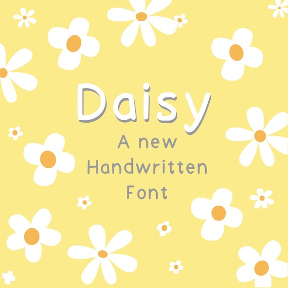 Daisy Font Handwritten Font Procreate Font Digital - Etsy