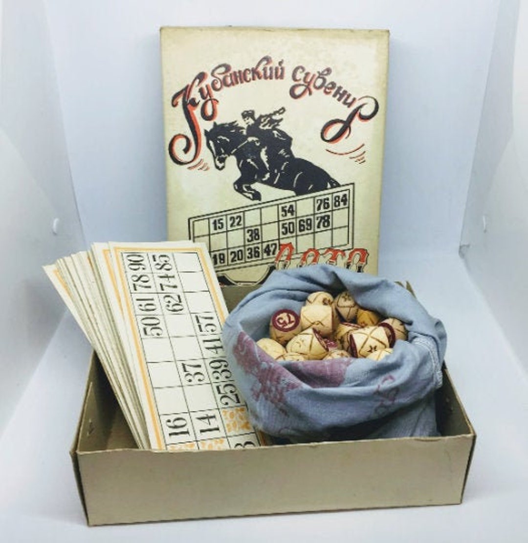 Vintage USSR Retro Collection Game Era 70s, Soviet Game Bingo, Vintage ...