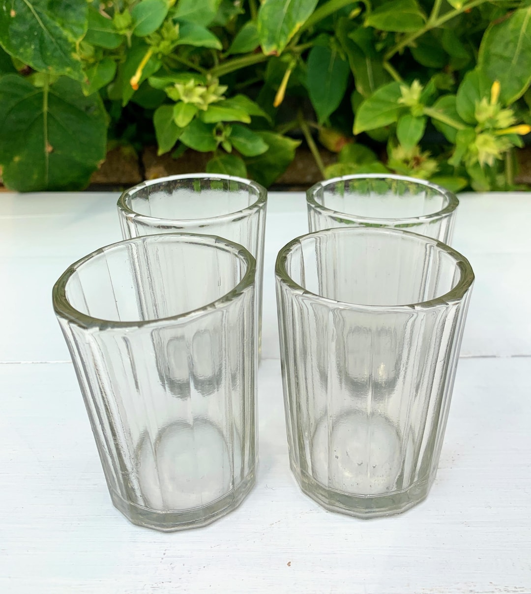 Vintage Soviet Vodka Glasses Set 4 Glasses Faceted Glass Granenniy ...