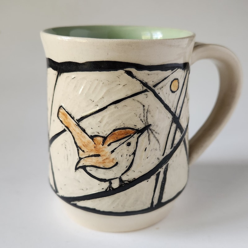 Sgraffito Mug - Etsy