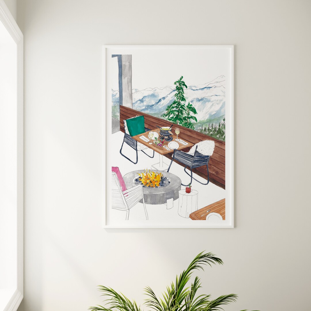 Swiss Alps Art Print / Alps Painting / Travel Art - Etsy