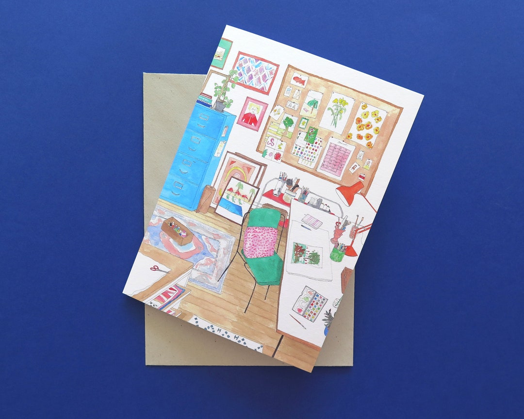 Studio Greeting Card / Blank Inside / Artist Card - Etsy