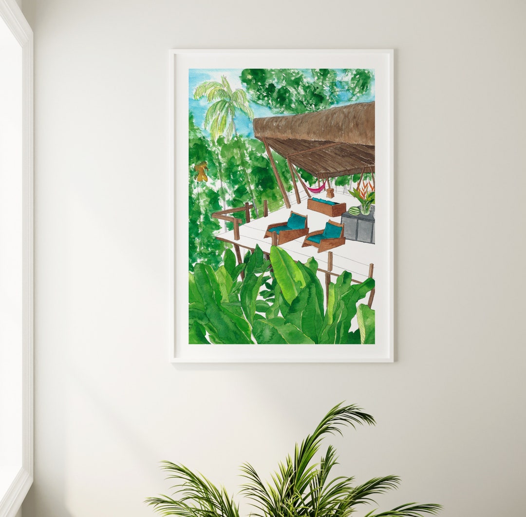 Jungle Treehouse Art Print - Etsy