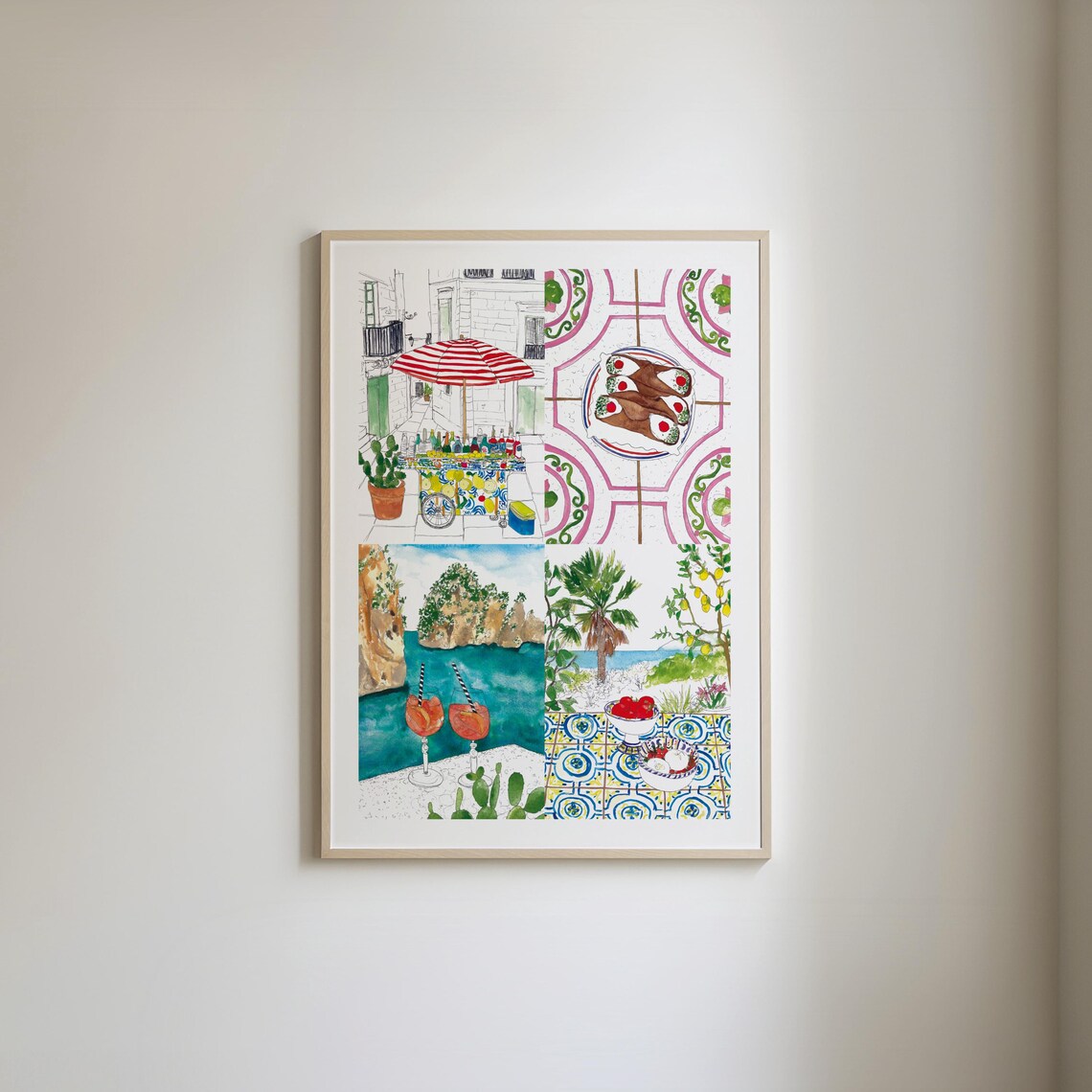 Cannoli in Sicily Art Print, Italy, Food Print - Etsy