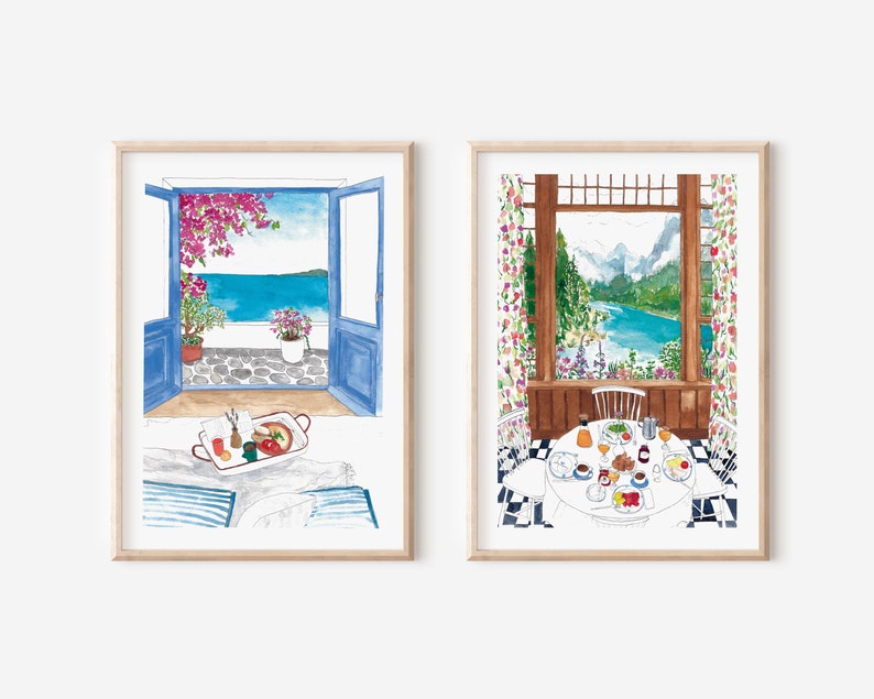 Breakfast in Greece Limited Edition Art Print, Greek View ...