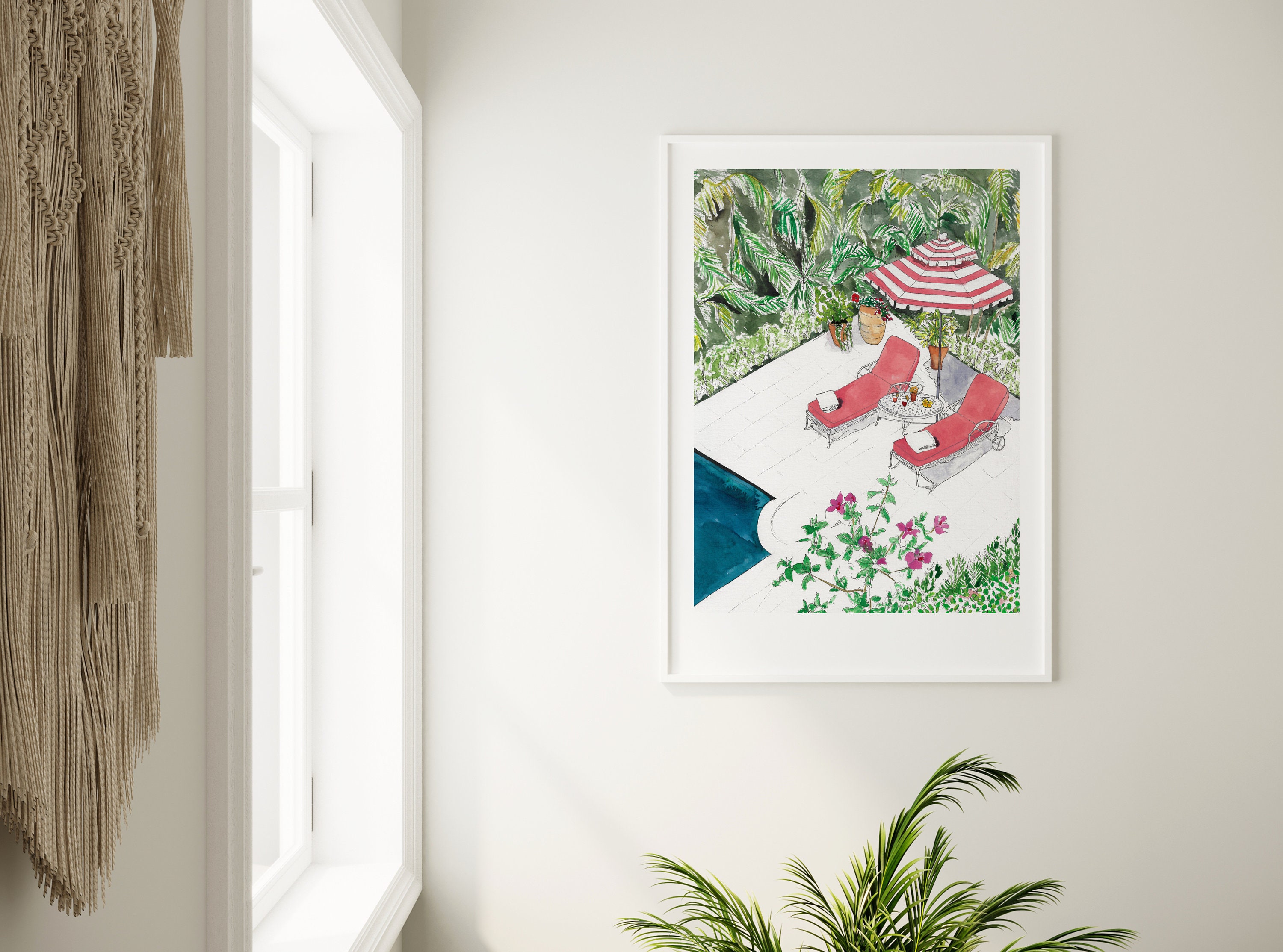 Poolside Art Print / Signed Limited Edition Print - Etsy Sweden
