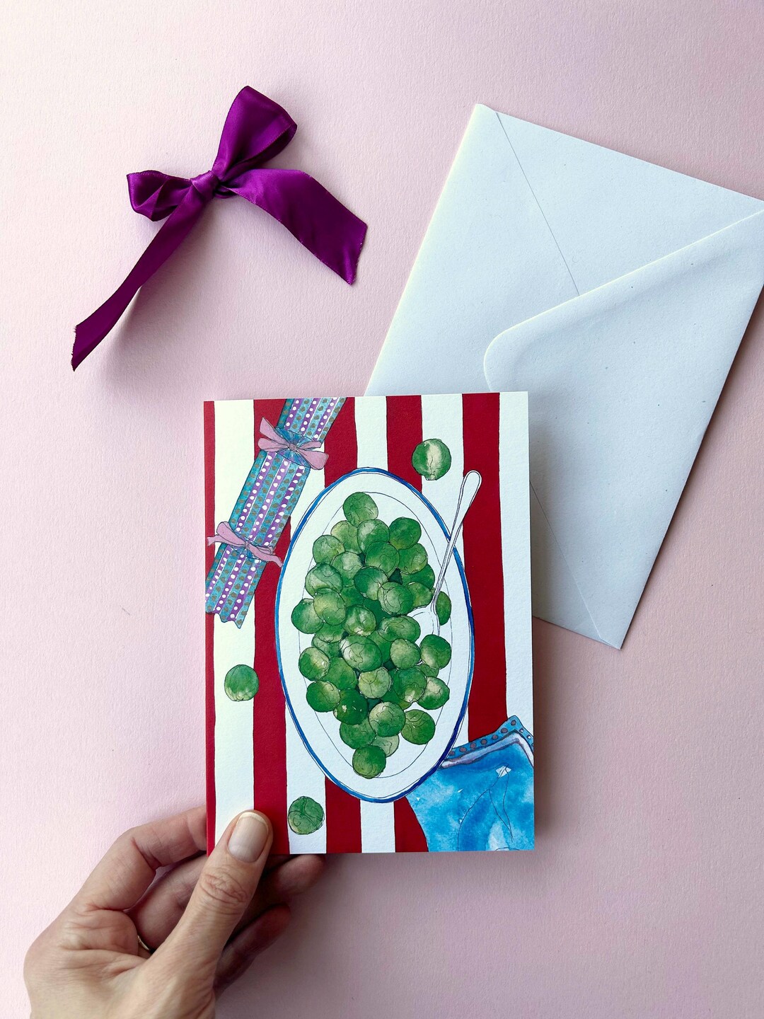 Christmas Sprouts Card / Food Card / Christmas Lunch / Cracker - Etsy