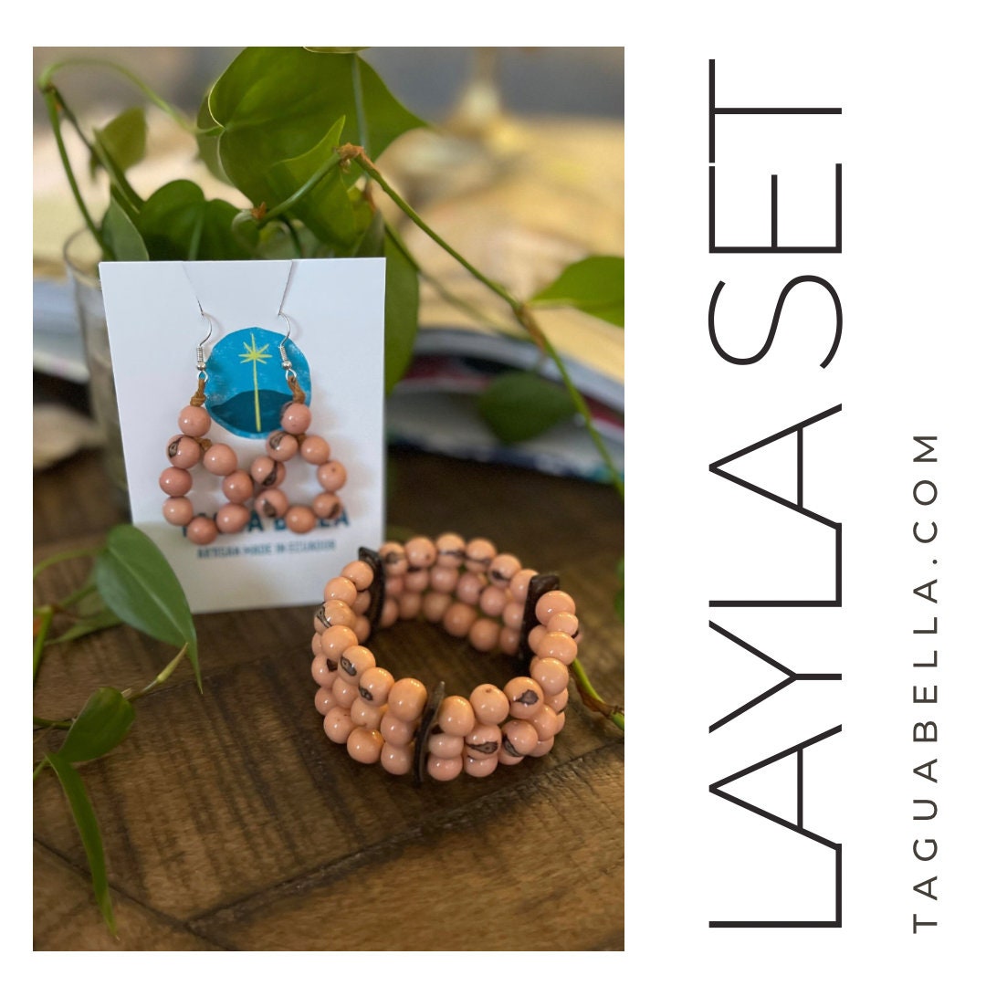 Acai Tagua Earrings, Acai Tagua Bracelet, Acai Natural Tagua Jewelry ...