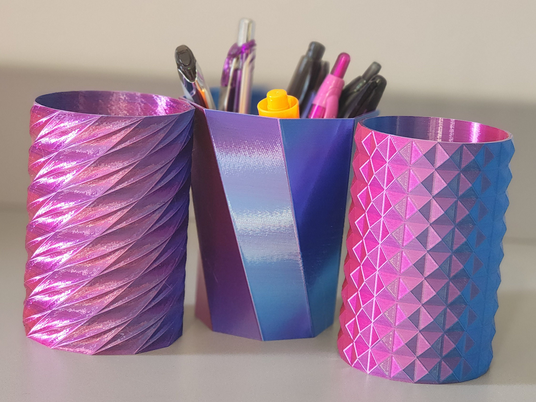 3D Printed Pen Cup - Etsy