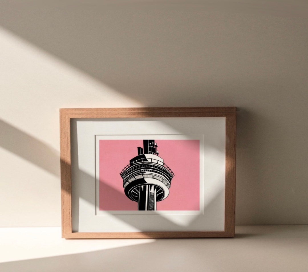 CN Tower Hand Drawn Posca Pen Illustration Wall Art Toronto - Etsy
