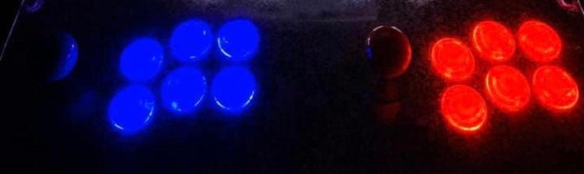 DIY 2 Player Arcade Light up Buttons and Sanwa Joystick Kit | Etsy