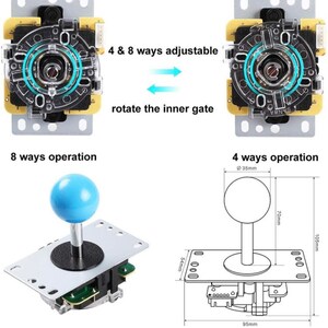 DIY 2 Player Arcade Light up Buttons and Sanwa Joystick Kit With Usb ...