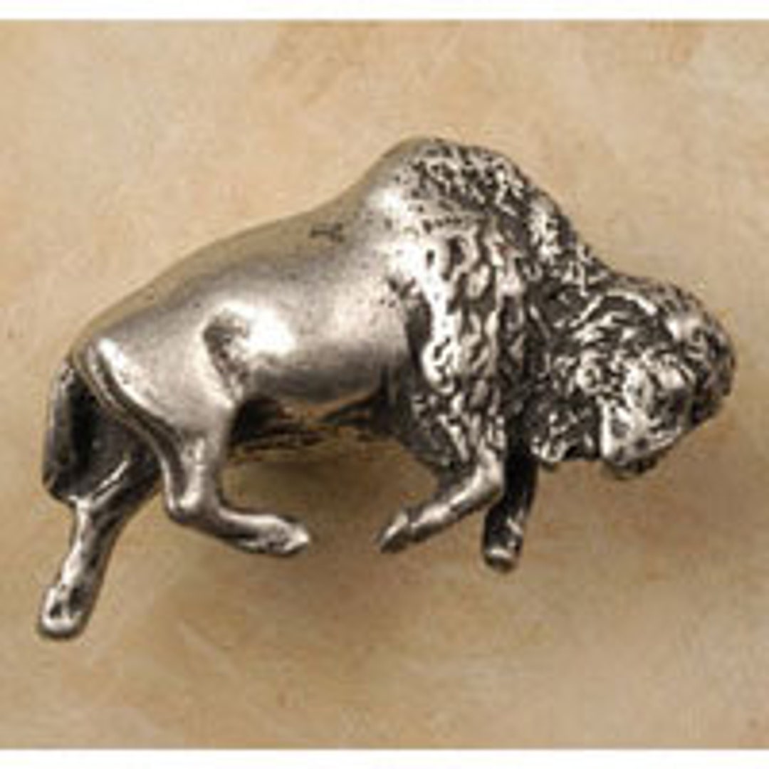 Wild Animal Collection Buffalo Cabinet Knob Left - Etsy