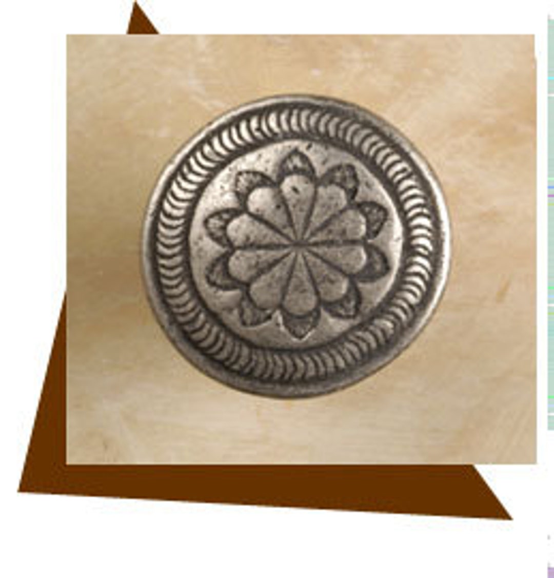 Western Collection Round Concho Cabinet Knob - Etsy