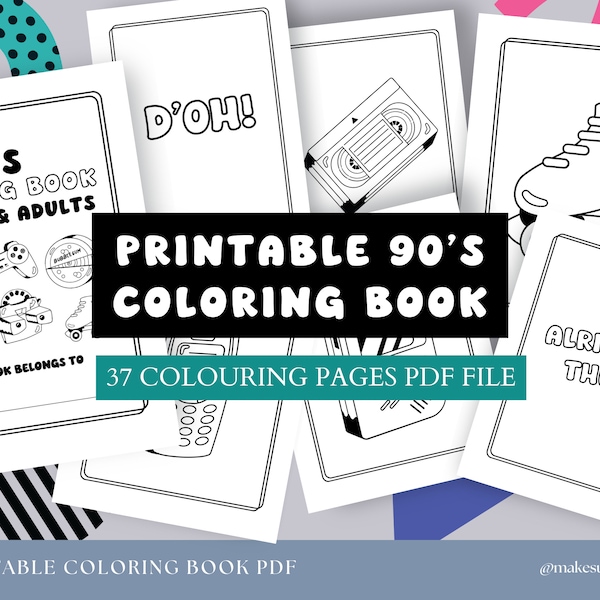 90s Cartoon Coloring Pages - Etsy