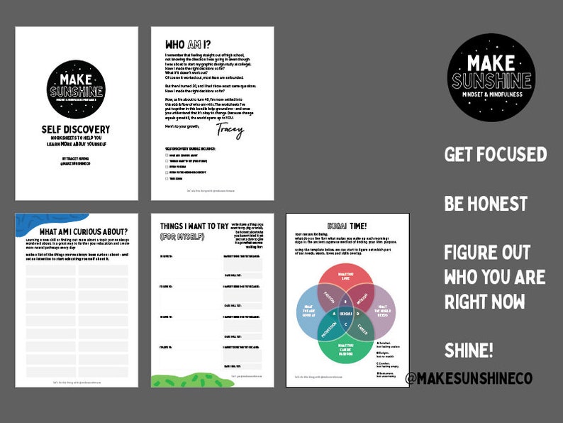 Printable SELF DISCOVERY Worksheets to Learn More About Yourself ...